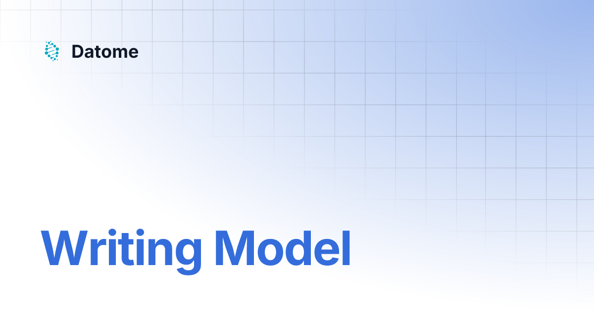 Writing Model | Datome